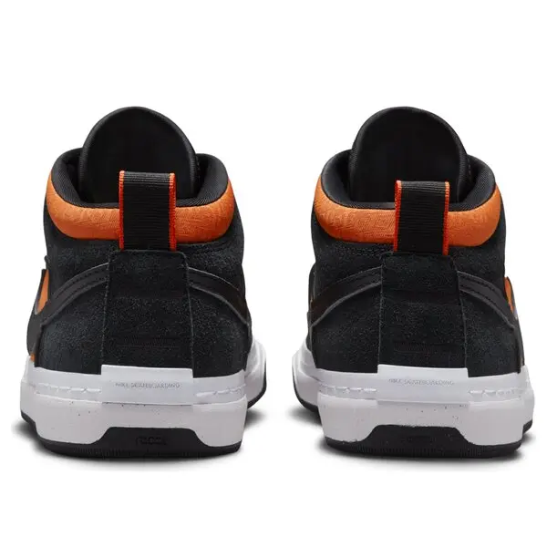 Nike React Leo Sb Mid Top Sneakers - Black/black/orange