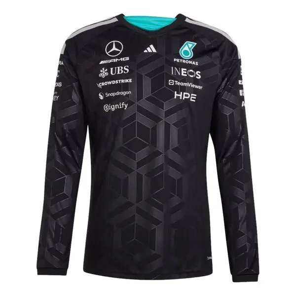 Adidas Mercedes Amg Petronas Formula 1 Longsleeve Team Driver Jersey - Black