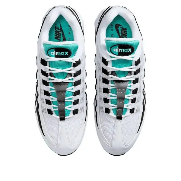 Nike Max 95 Og "black Border" Sneakers - White/hyper Jade/black
