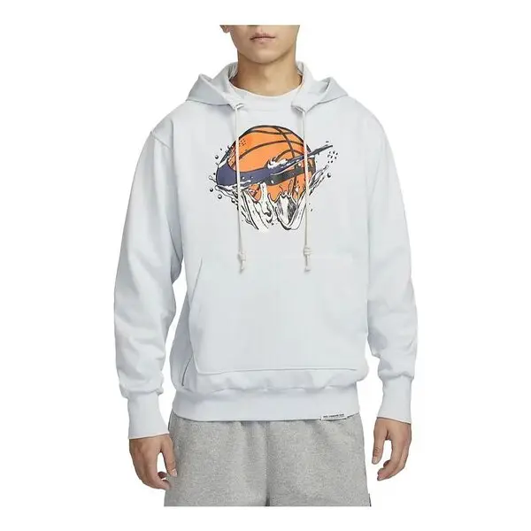 Nike Dri-fit Standard Issue Basketball Hoodie - Grey/multi-color/tan