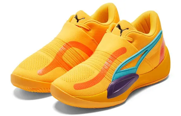 PUMA Rise Nitro Basketball Sneakers - Yellow/blue