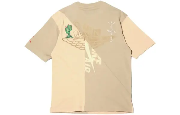 JORDAN X Cactus Jack Travis Scott Short-sleeve T-shirt Desert - Khaki