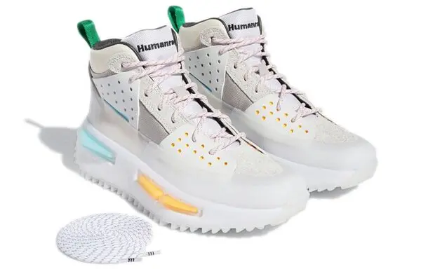 Adidas Pharrell X Hu Nmd_s1 Ryat "core White - White/grey