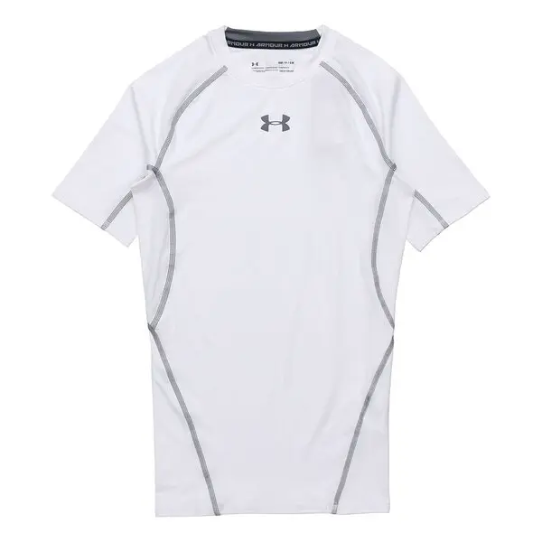 Under Armour Training Sports Tight Short Sleeve Top - White