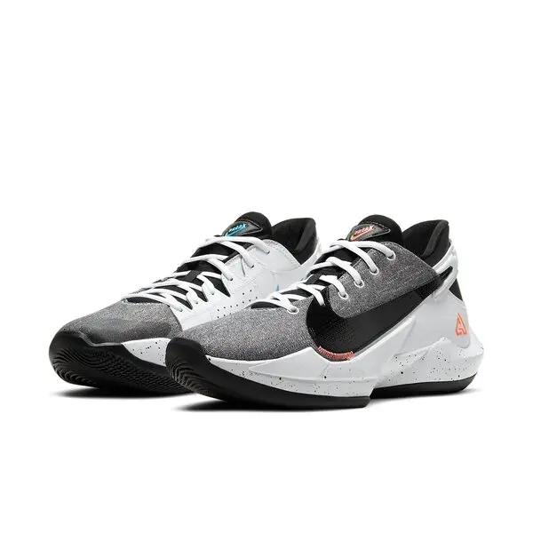 Nike Zoom Freak 2 Ep 'denim' Basketball Sneakers - White/black/bright Mango