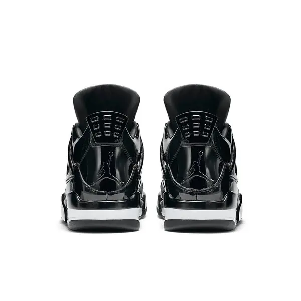 JORDAN Air 4 Retro 11lab4 Black Patent Leather Sneakers - Black/black-white