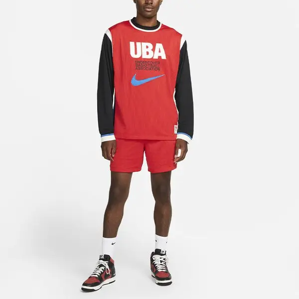 Nike Long-sleeve Basketball Top With Contrasting Colors And Printing