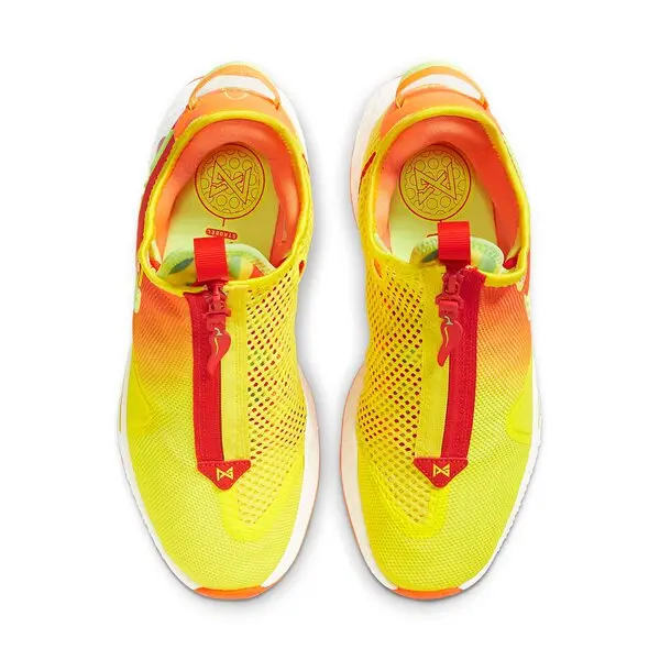 Nike Pg "hot Sauce" Basketball Sneakers - Yellowred