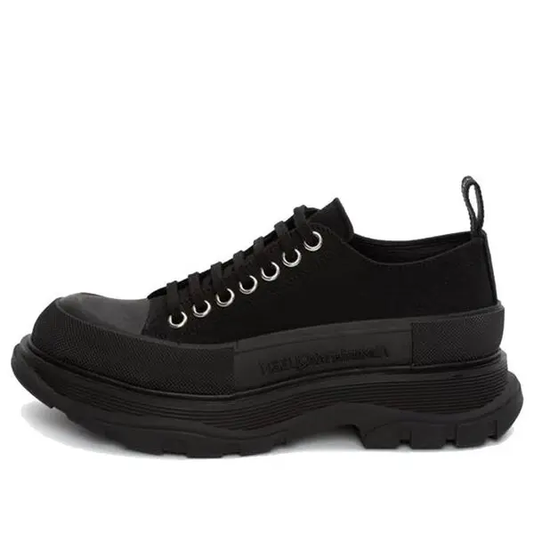 Alexander McQueen Tread Slick Lace Up Sneakers - Black