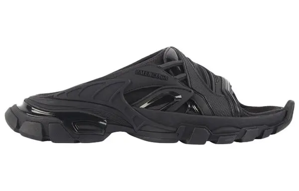 Balenciaga Track Slide Sandals - Black