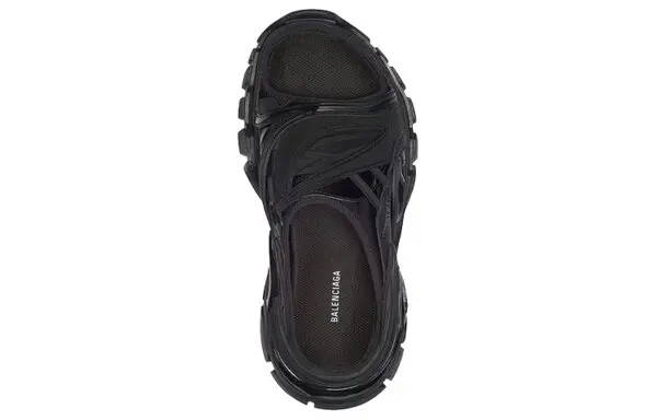 Balenciaga Track Slide Sandals - Black