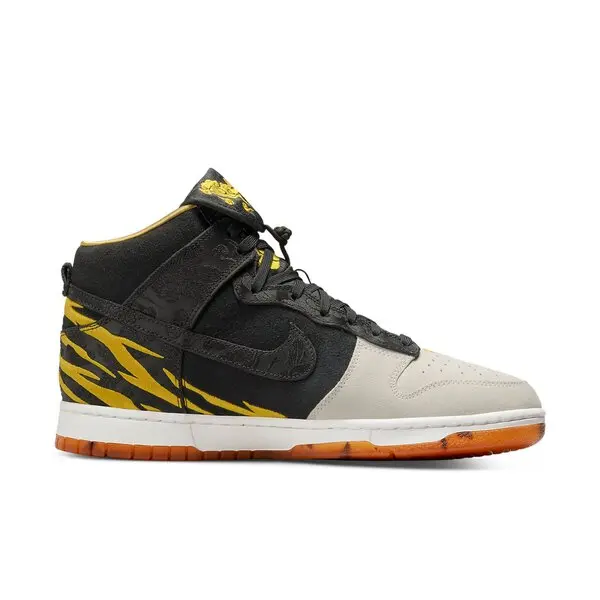 Nike Dunk High Premium 'god Of Wealth' Sneakers - Black/yellow/gray