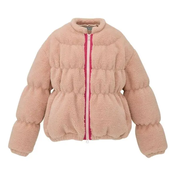 Onitsuka Tiger Crew Neck Down Jacket - Beige/pink