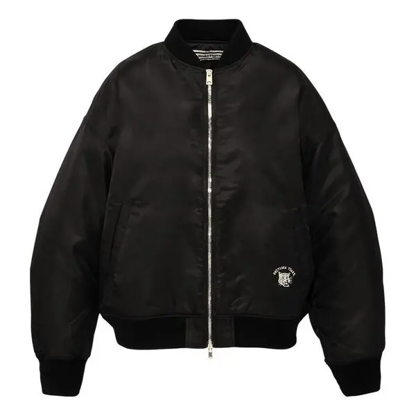Onitsuka Tiger Embroidered Bomber Jacket - Black