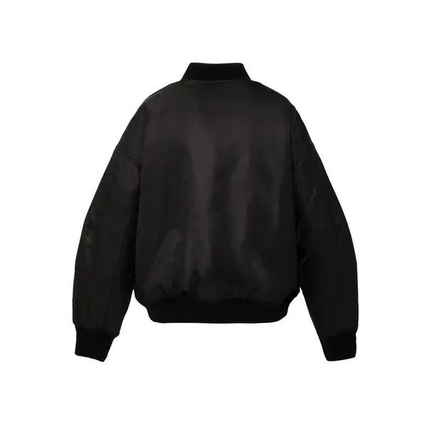 Onitsuka Tiger Embroidered Bomber Jacket - Black