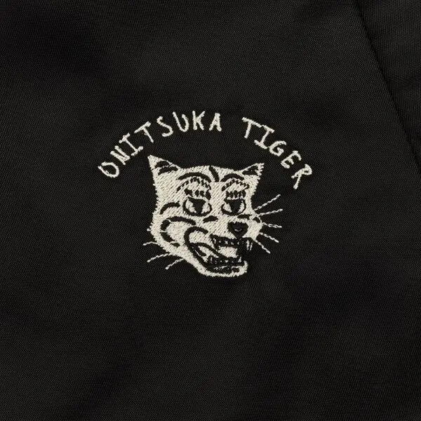 Onitsuka Tiger Embroidered Bomber Jacket - Black