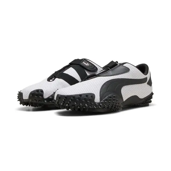 PUMA Mostro Perforated Leather Sneakers - White/black
