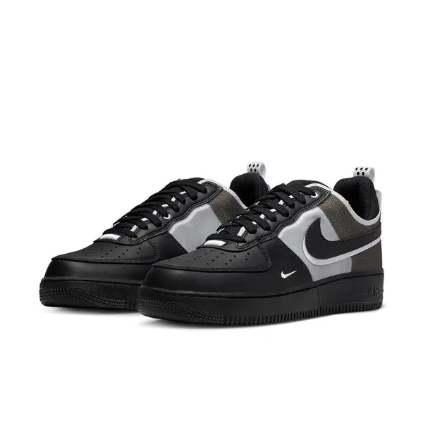 Nike Force 1 React Low Top Sneakers - Black/gray