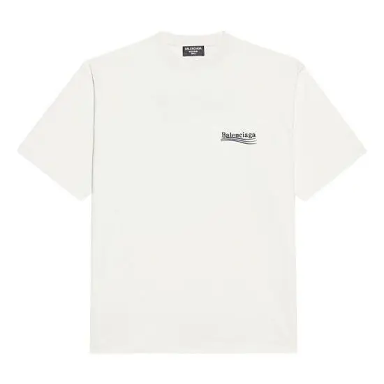 Balenciaga Political Campaign Large Fit T-shirt - White