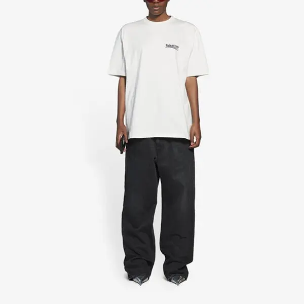 Balenciaga Political Campaign Large Fit T-shirt - White