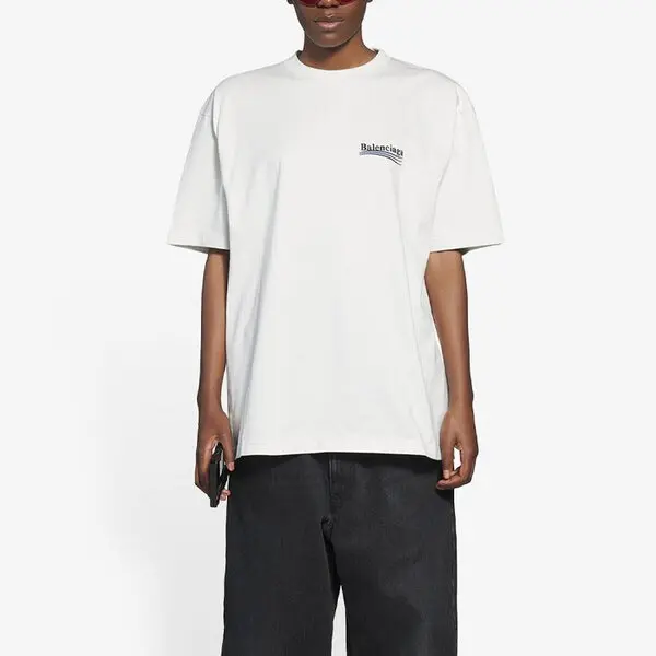Balenciaga Political Campaign Large Fit T-shirt - White