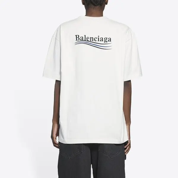 Balenciaga Political Campaign Large Fit T-shirt - White