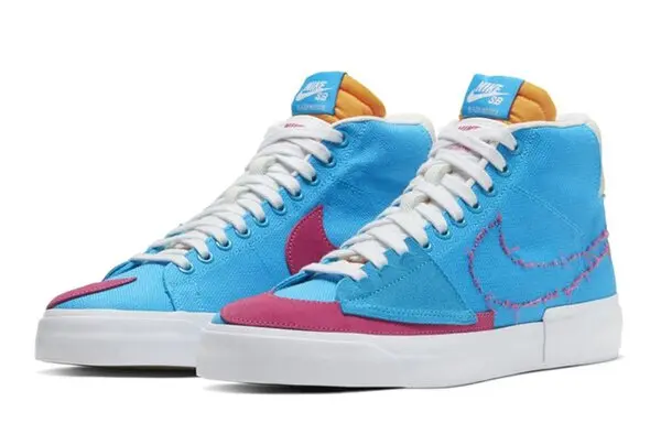 Nike Blazer Mid Sb Edge 'hack Pack Blue' Sneakers - Laser Blue/white
