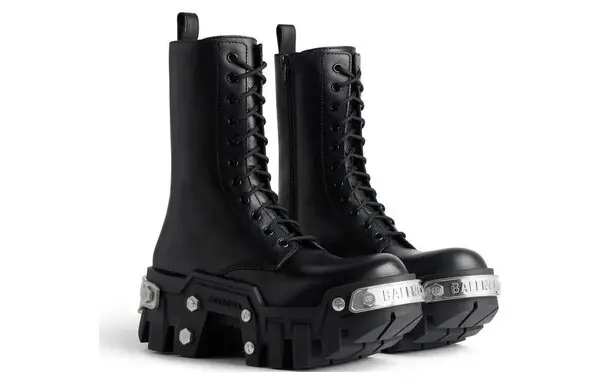 Balenciaga Bulldozer Lace Up Boots