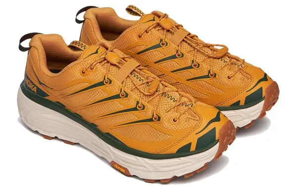 Hoka One One Mafate Three2 Athletic Sneakers - Gold/yellow