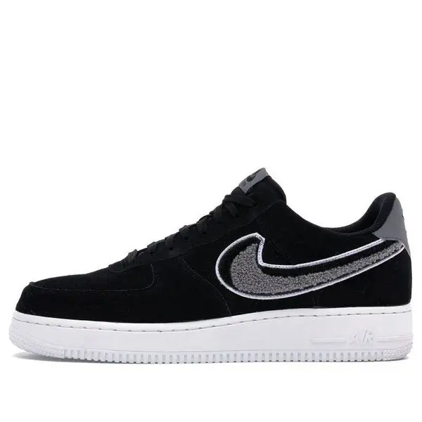 Nike Force 1 '07 Lv8 'chenille Swoosh - Black/white/cool Grey