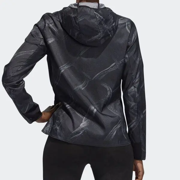 Adidas Training Sports Hooded Jacket With Abstract Print