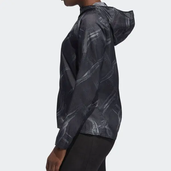 Adidas Training Sports Hooded Jacket With Abstract Print