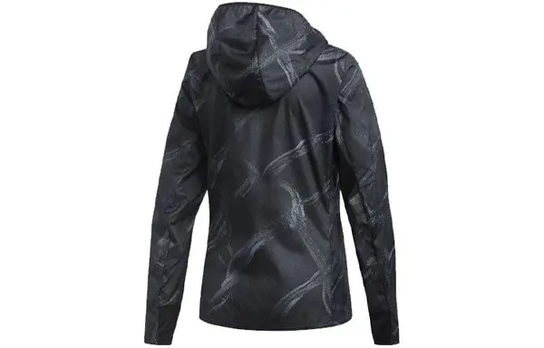 Adidas Training Sports Hooded Jacket With Abstract Print