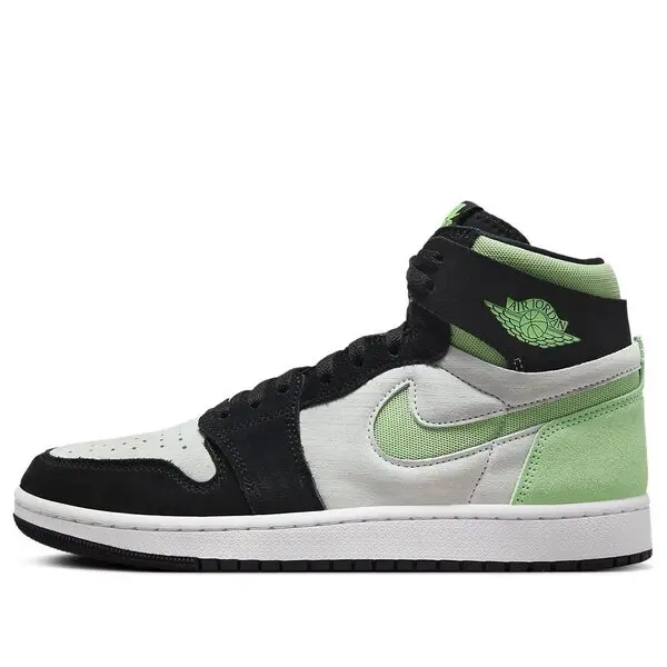 JORDAN 1 Zoom Cmft 2 High Top Sneakers - White/black/honeydew