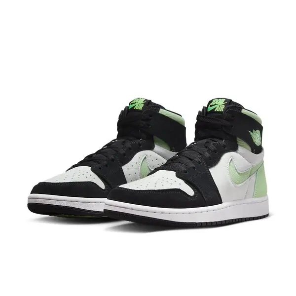 JORDAN 1 Zoom Cmft 2 High Top Sneakers - White/black/honeydew