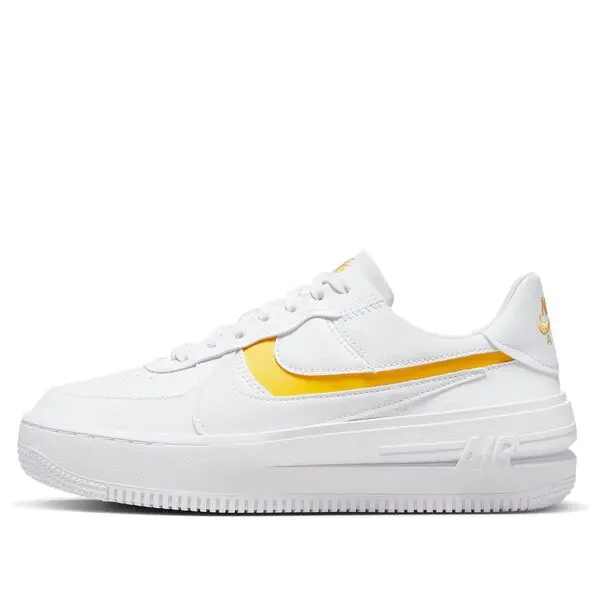 Nike Force 1 Plt.af.orm 'white Yellow Ochre' Sneakers - White/yellow