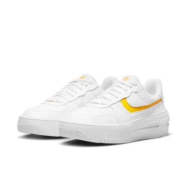 Nike Force 1 Plt.af.orm 'white Yellow Ochre' Sneakers - White/yellow