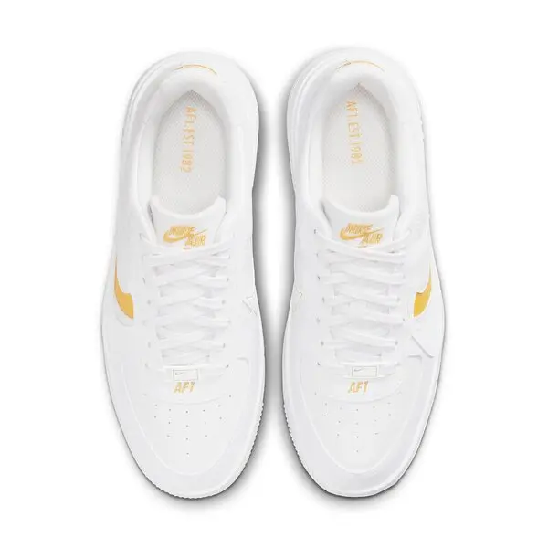 Nike Force 1 Plt.af.orm 'white Yellow Ochre' Sneakers - White/yellow