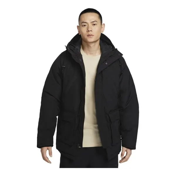 Nike Club Therma-fit Hooded Jacket - Black