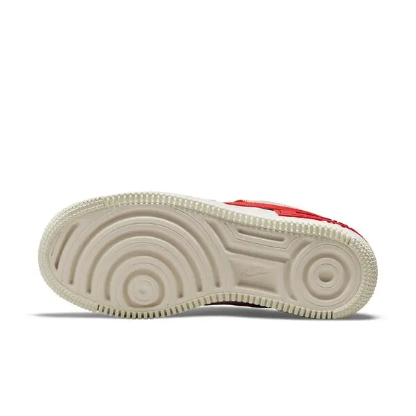 Nike Force 1 Shadow Cracked Leather Sneakers - White/red/blue