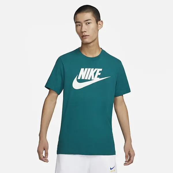 Nike As Nsw Tshirt Icon Futura 'teal - Teal/white