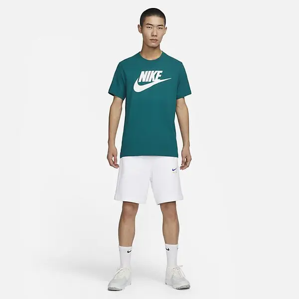Nike As Nsw Tshirt Icon Futura 'teal - Teal/white