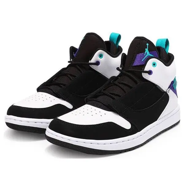 JORDAN Air Fadeaway High Top Sneakers - White/black/blue