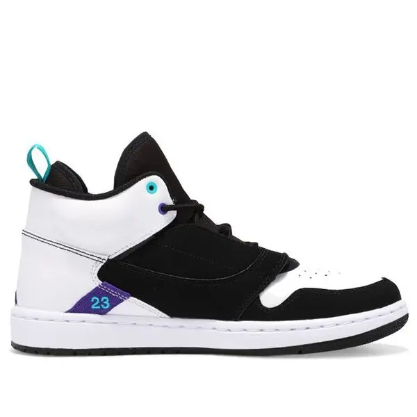 JORDAN Air Fadeaway High Top Sneakers - White/black/blue