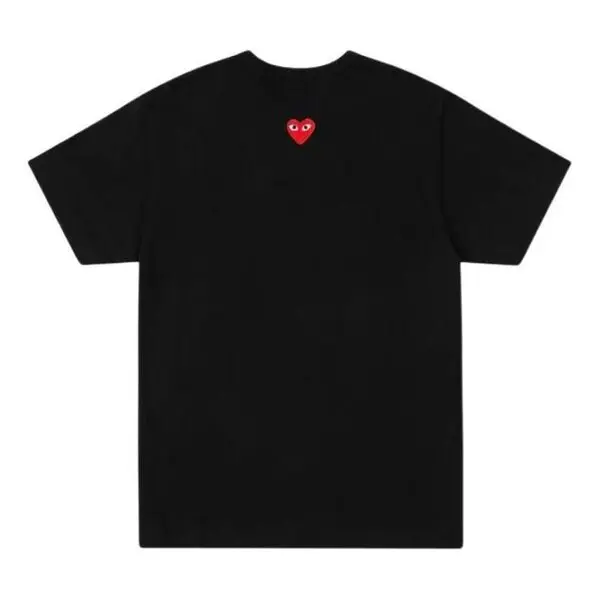 Play Comme Des Garcon Ss25 Heart Back Emblem T-shirt - Black