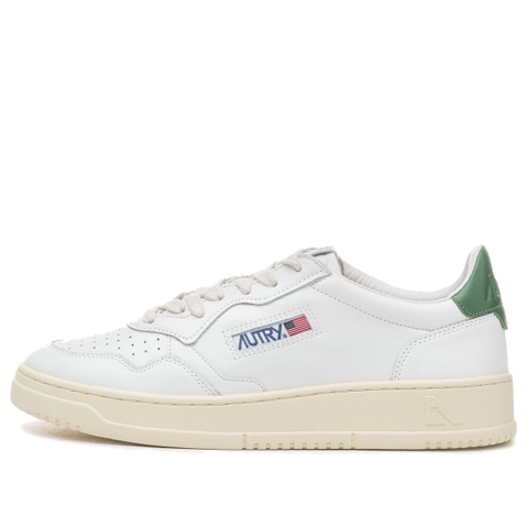 AUTRY Medalist Low Leather Sneakers - White/green
