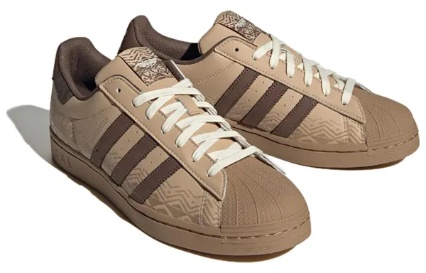 Adidas Originals Superstar Low Top Sneakers - Magic Beige/cargo Brown
