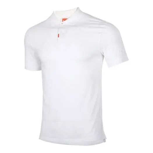 Nike Slim Fit Lapel Short Sleeve Polo - White