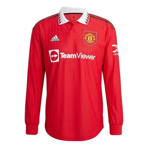 Adidas Manchester United 22/23 Long Sleeve Authentic Home Jersey - Red