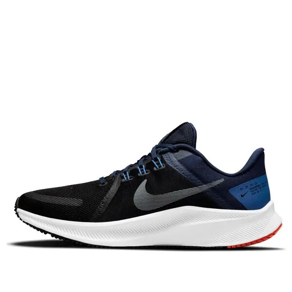 Nike Quest 4 Low Top Athletic Sneakers - Black/blue/white